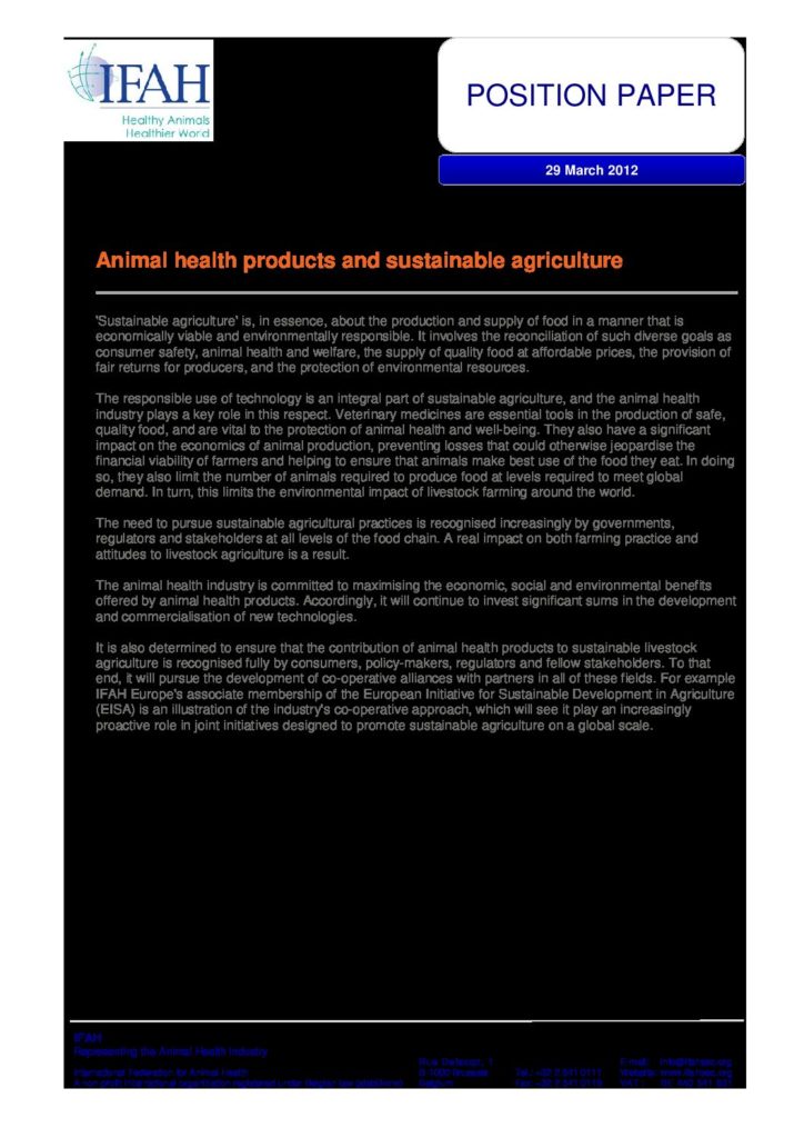 pp – animal health products and sustainable agriculture - HealthforAnimals