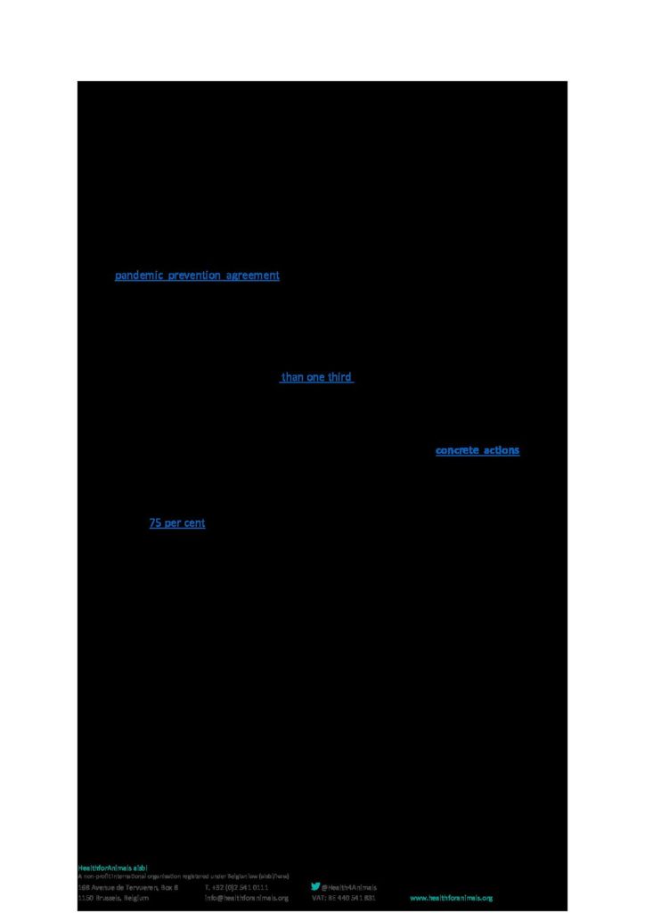 An Open Letter on Strengthening Pandemic Preparedness - HealthforAnimals